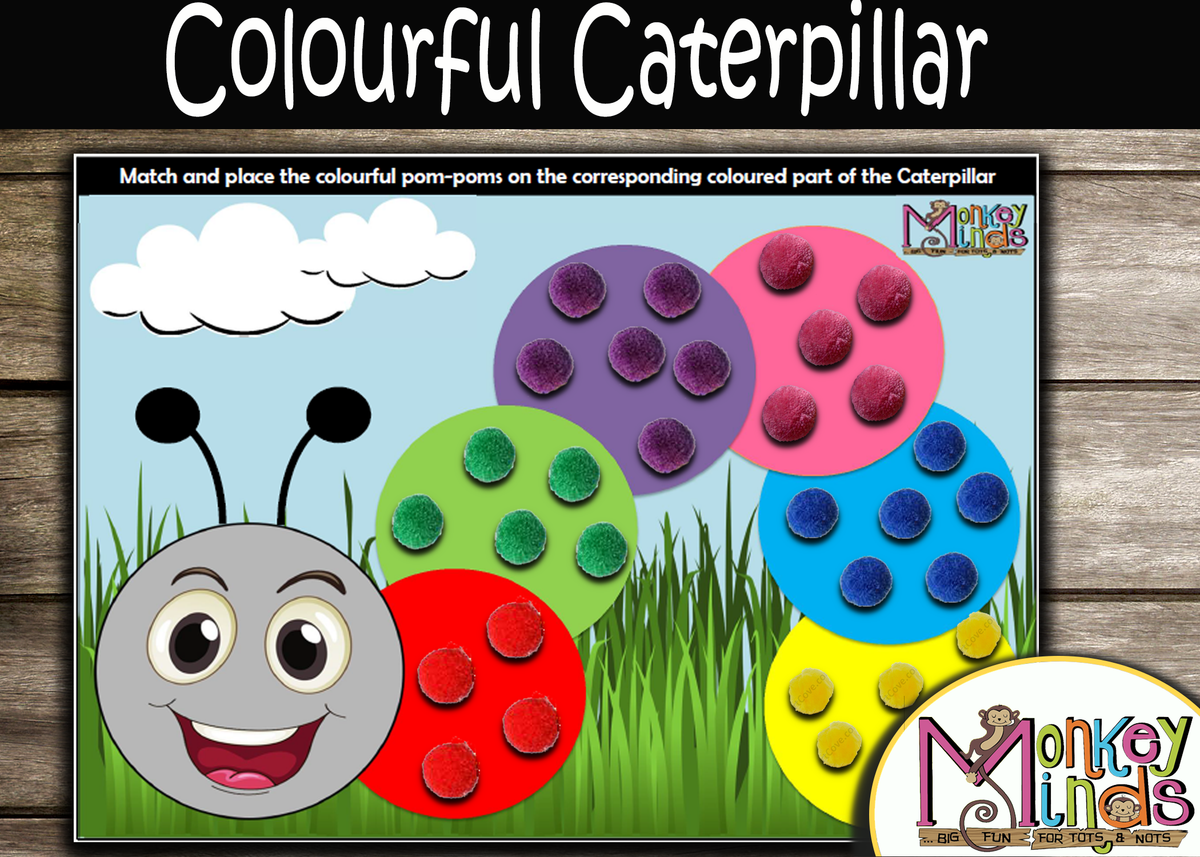 MATCH IT - COLOURFUL CATERPILLAR – Monkey Minds